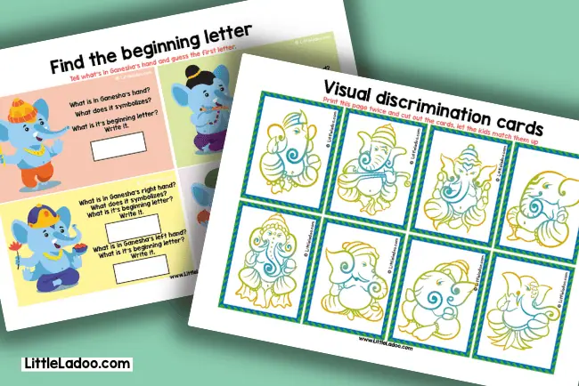 Ganesh Worksheets for Kids {Free Printable} - Little Ladoo