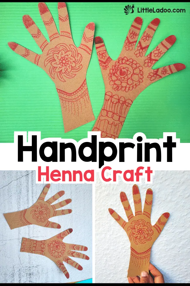 Handprint Henna Craft for kids