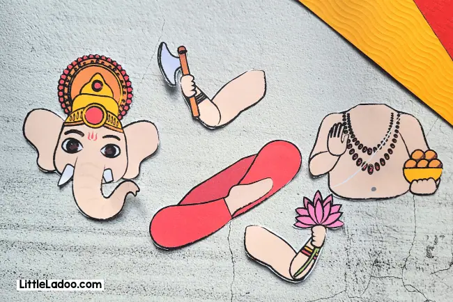 Lord Ganesh Cut and Paste Craft