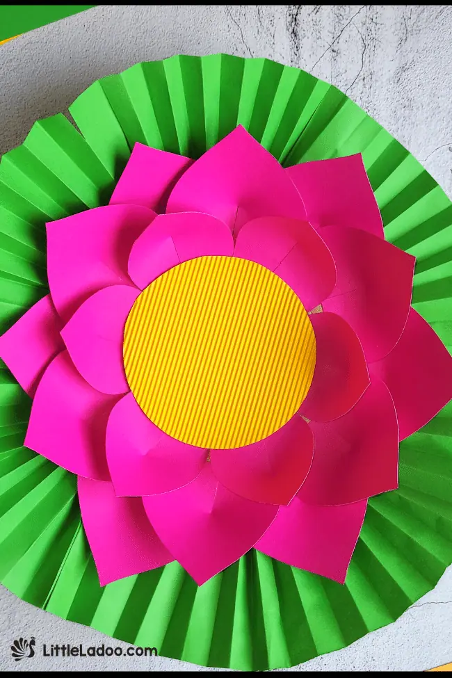 Gaint Paper Lotus Craft {Free Template}
