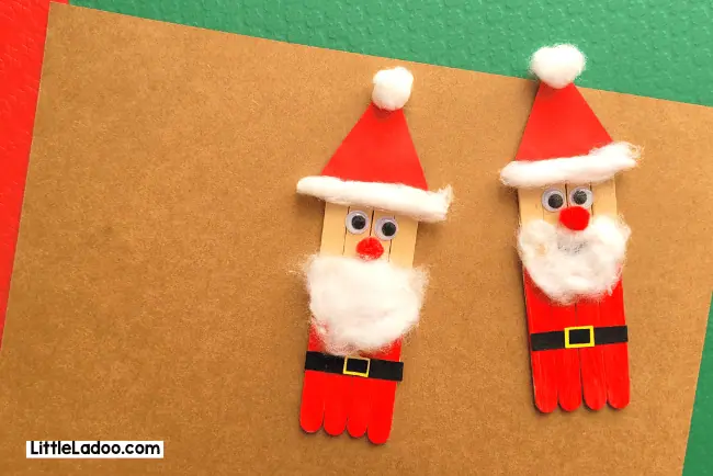 Popsicle Stick Santa Craft
