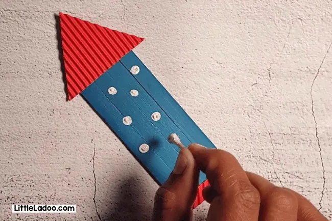 Popsicle Stick Rocket Firework Craft