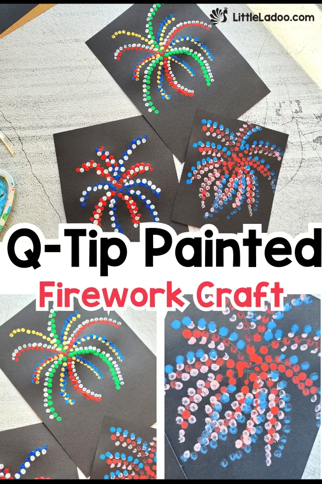 Q-Tip Painted Firework Craft