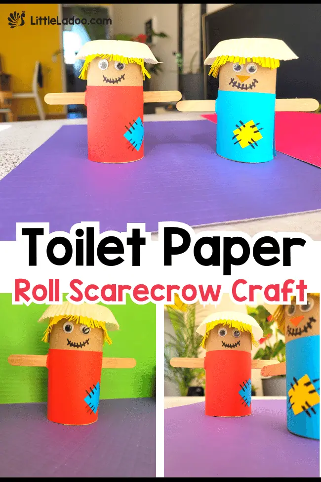 Toilet Paper Roll Scarecrow - Easy Fall Craft for kids