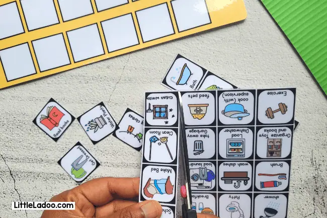 Visual Chore Chart Printable for Kids - {Free Printable}