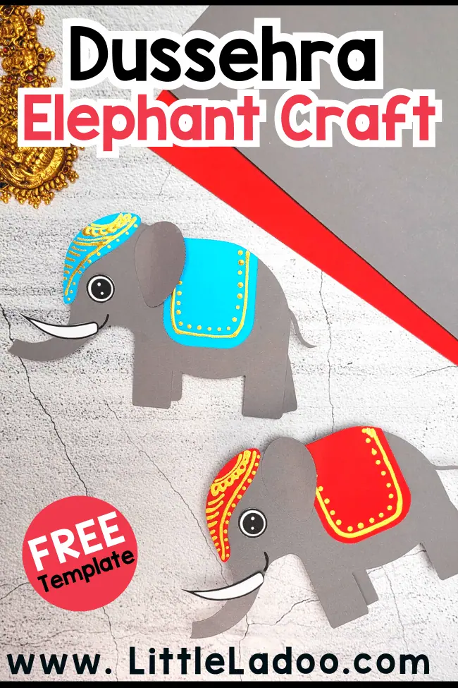 Dussehra Elephant Craft {Free Template}