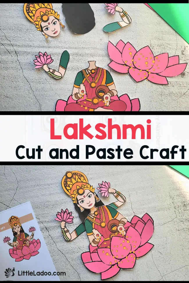 Lakshmi Cut and Paste Craft Printable
