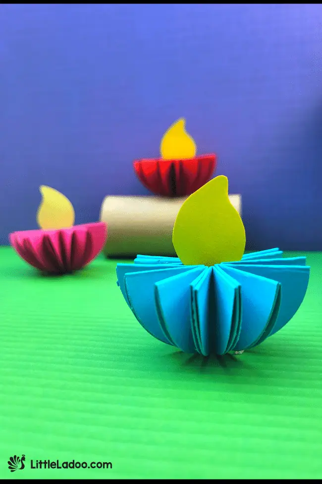 3D Paper Diya Craft {Easy to make}