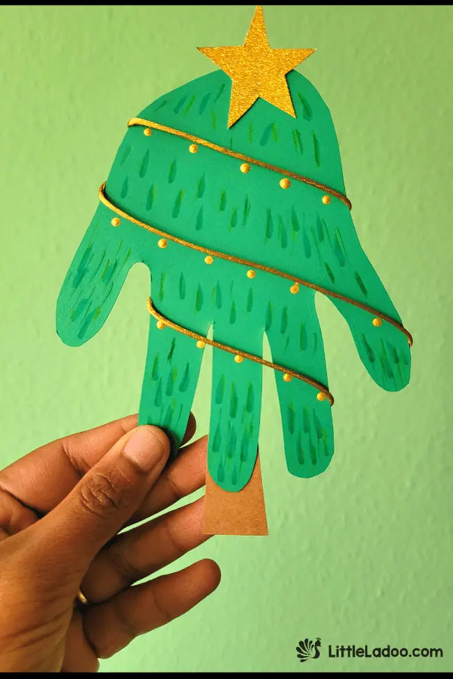 Handprint Christmas Tree Craft