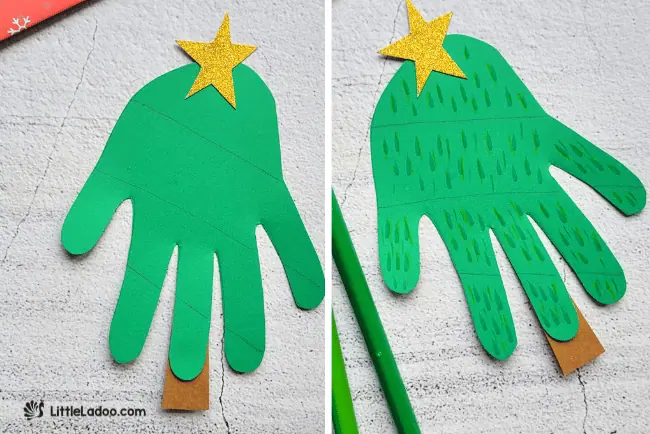 Handprint Christmas Tree Craft