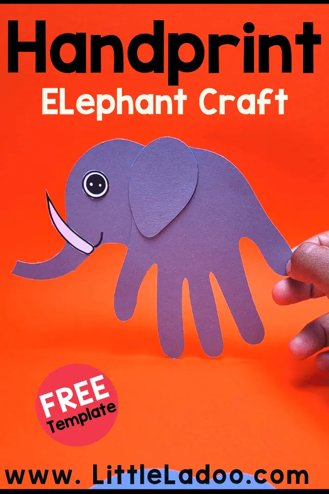 Handprint Elephant Craft {Free Template}