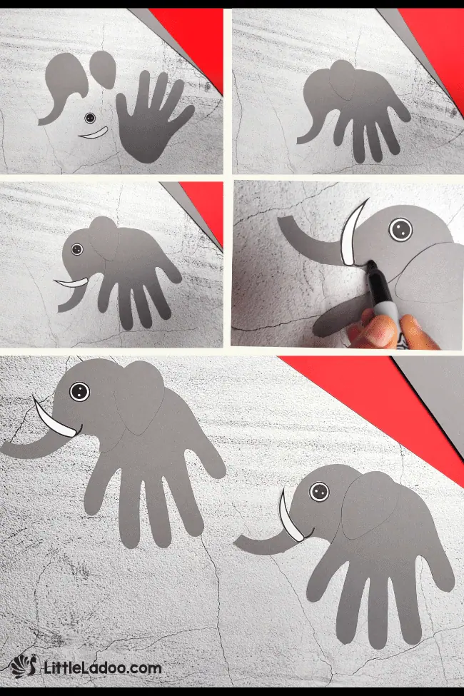 Handprint Elephant Craft {Free Template}