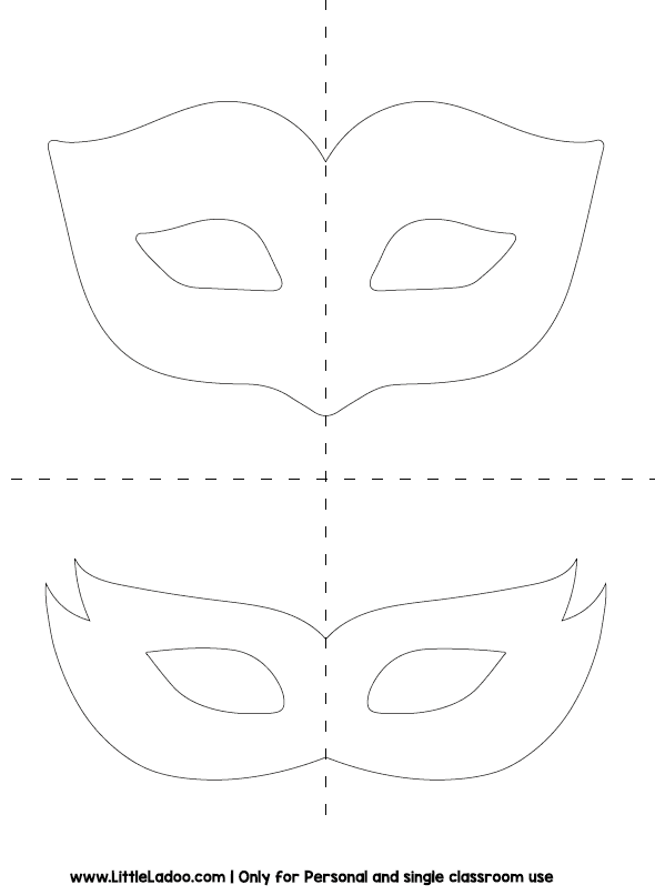 Symmetrical Painted Party Mask {Free Template}