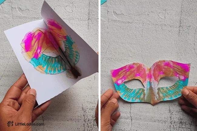 Symmetrical Painted Party Mask {Free Template}