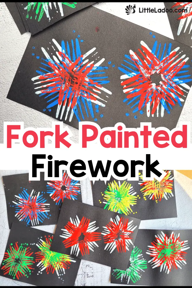 Fork Painted Firework Craft