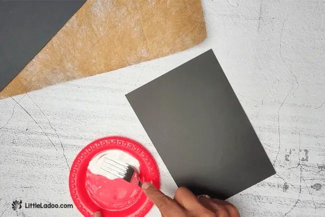 Fork Painted Firework Craft