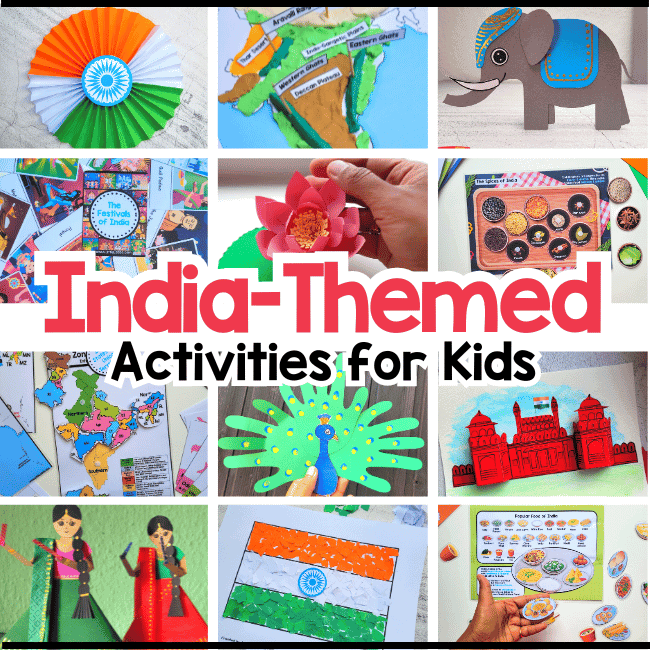 India Activities for Kids (Includes many free printables)