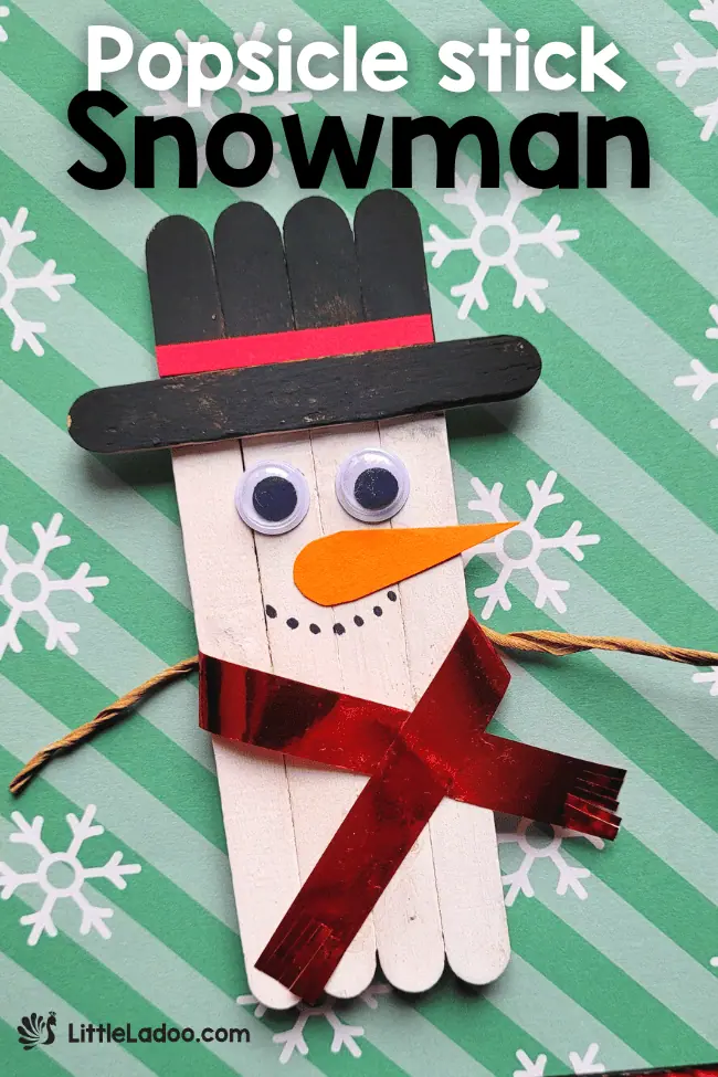 Popsicle Stick Snowman Craft