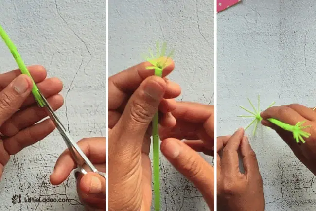 Straw Painted Firework Craft