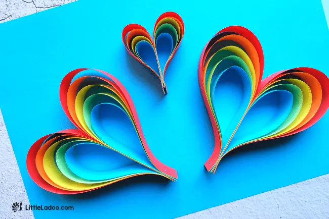 Paper Strip Heart Craft