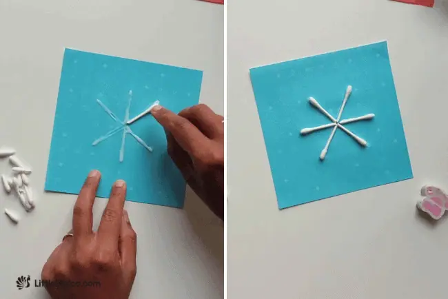 Q-Tip Snowflake Craft {Free Templates}
