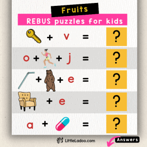 60+ Rebus Puzzles for Kids wih Answers - Little Ladoo