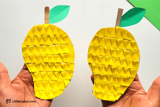 Zig Zag Paper Mango Craft {Free Template}