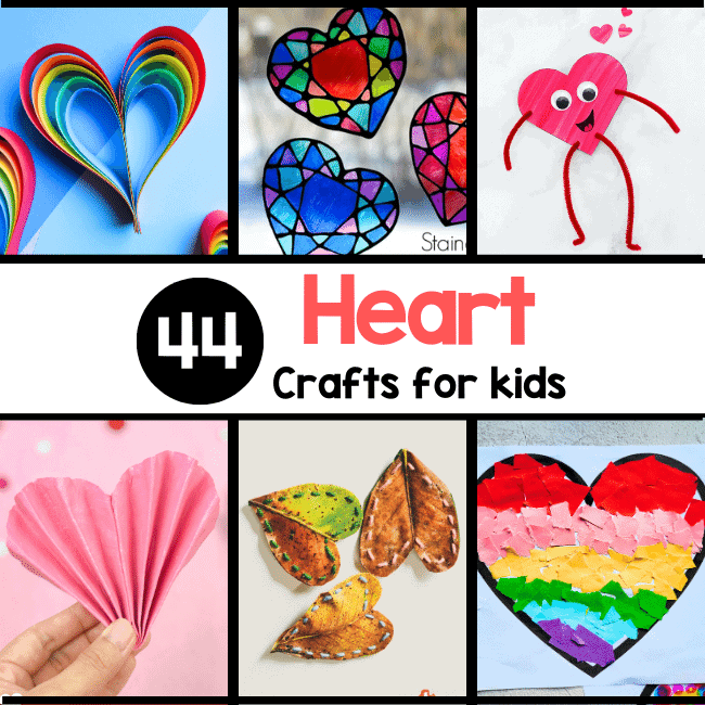 44 Easy Heart Crafts for Kids