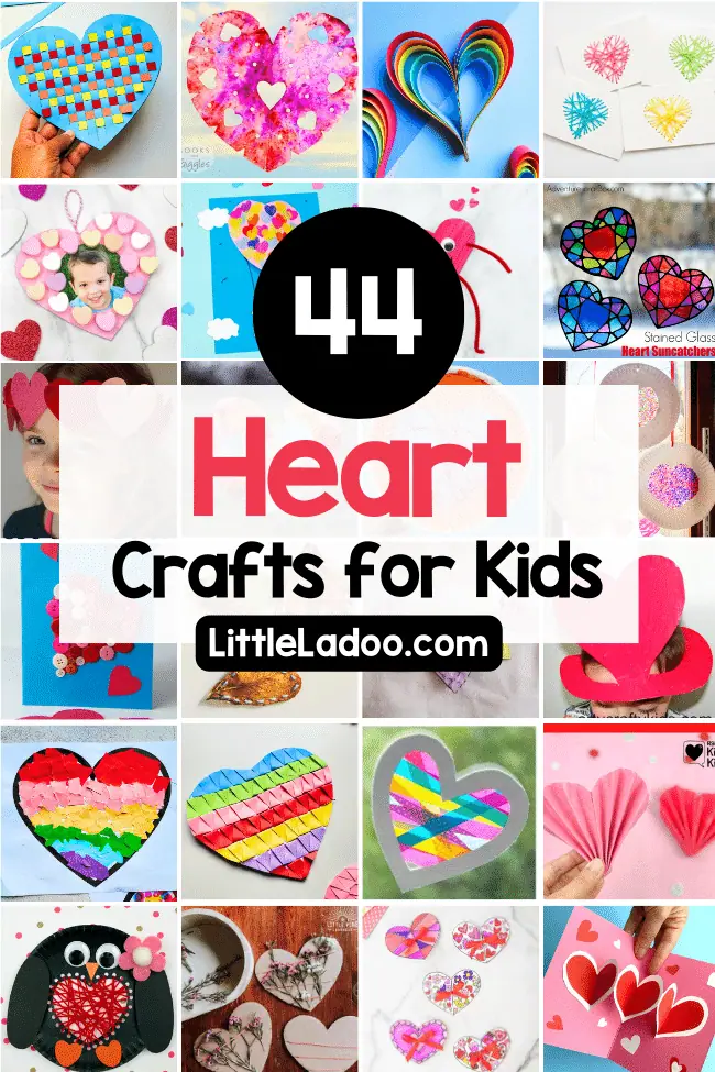 44 Easy Heart Crafts for Kids