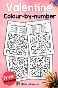Valentine Colour by Number {Free Printable}