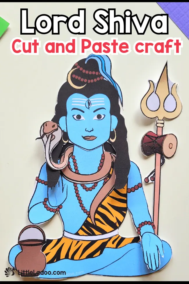 Lord Shiva Cut and Paste Craft
