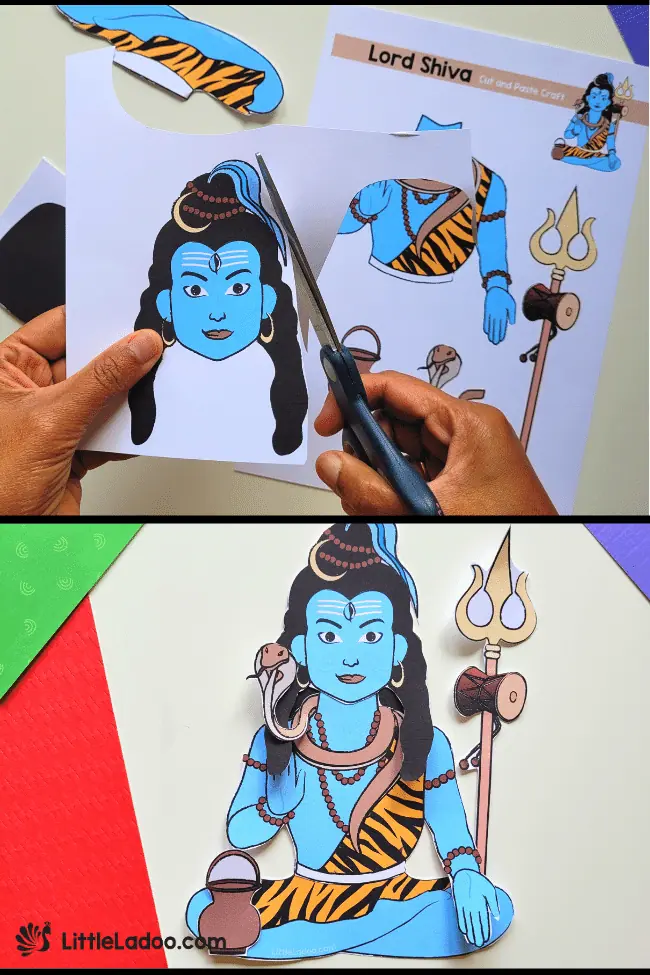 Lord Shiva Cut and Paste Craft