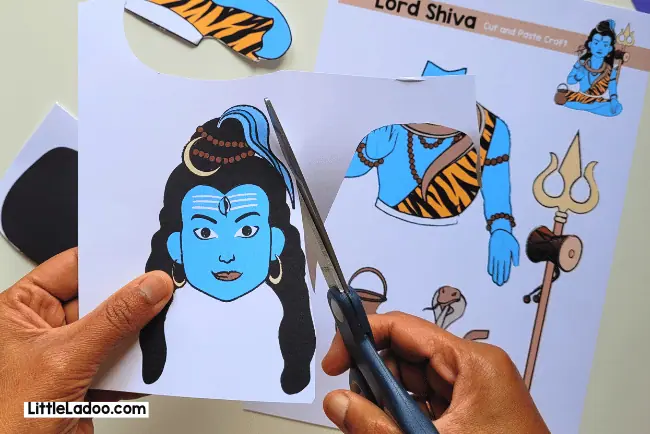 Lord Shiva Cut and Paste Craft