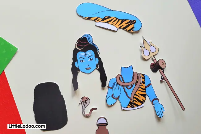 Lord Shiva Cut and Paste Craft