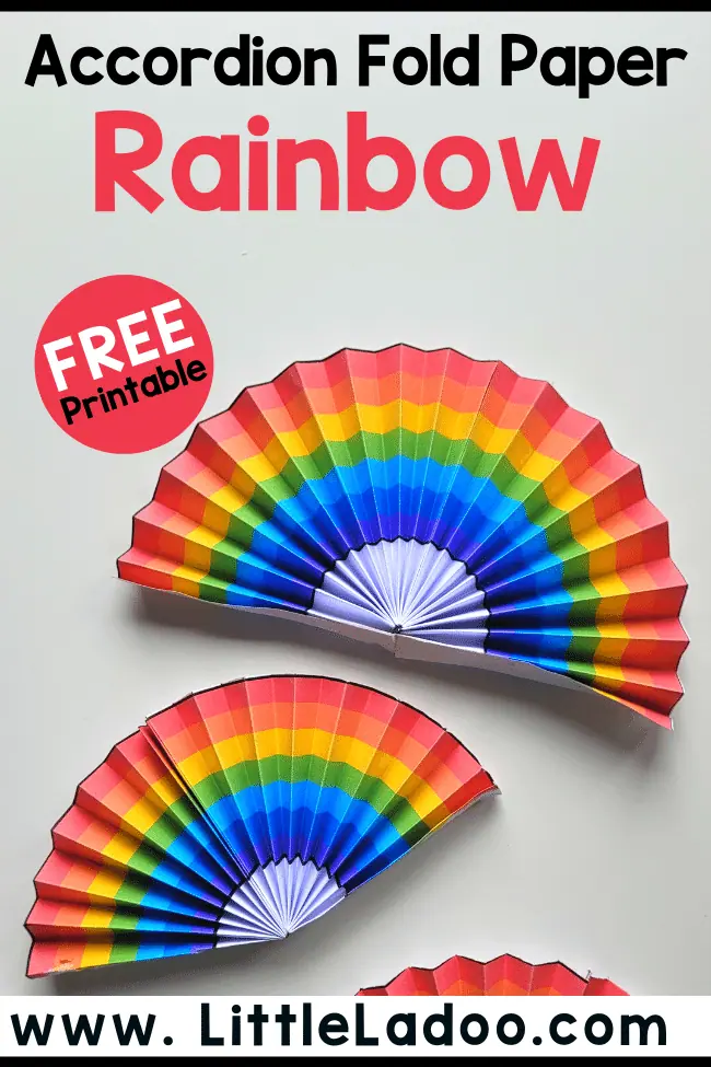 Accordion Fold Rainbow Craft {Free Printable}