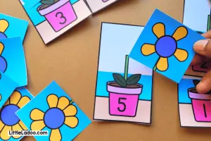 Spring Flower Petal Counting Math {Free Printable}