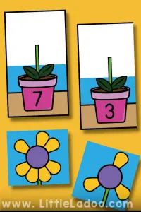 Spring Flower Petal Counting Math {Free Printable}
