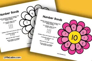 Flower Math Worksheets {Free Printable}