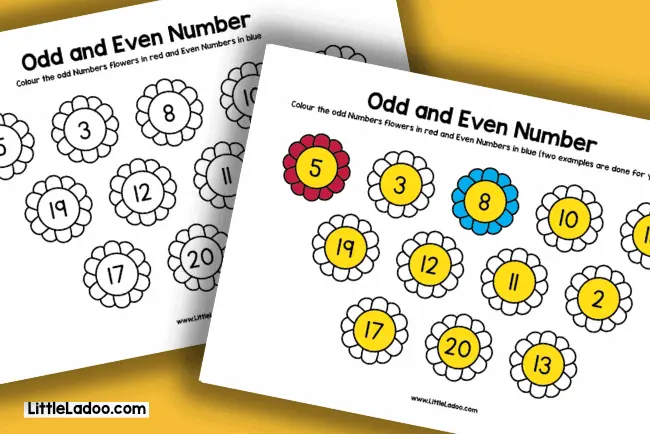 Flower Math Worksheets {Free Printable}