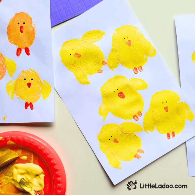 Potato Stamp Chicks