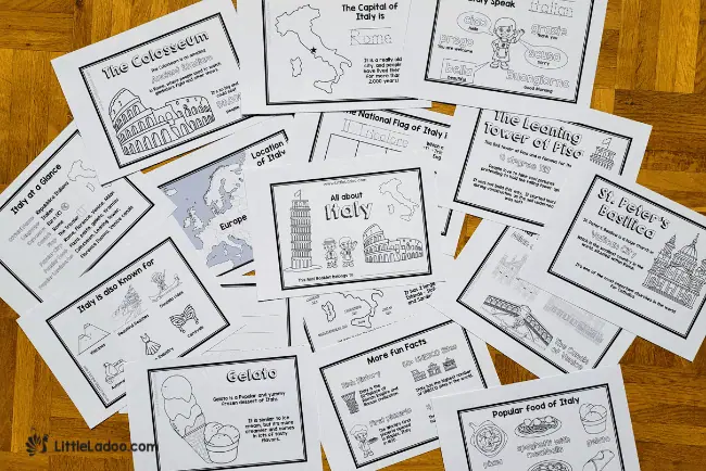 Italy Activities for kids - Crafts and Printables