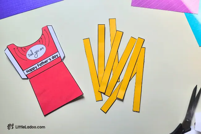 Father's Day French Fries Card {Free Template}