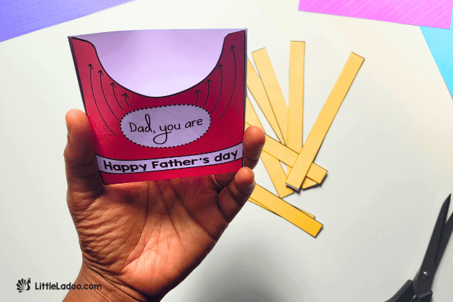 Father's Day French Fries Card {Free Template}