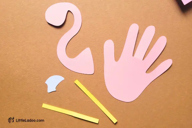Handprint Flamingo Craft {Free Template}