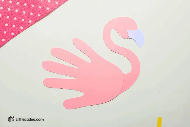Handprint Flamingo Craft {Free Template}