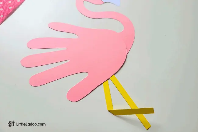 Handprint Flamingo Craft {Free Template}
