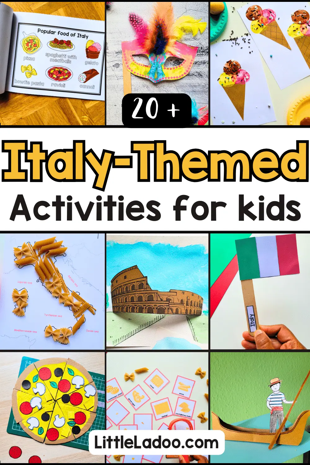 Italy Activities for kids - Crafts and Printables