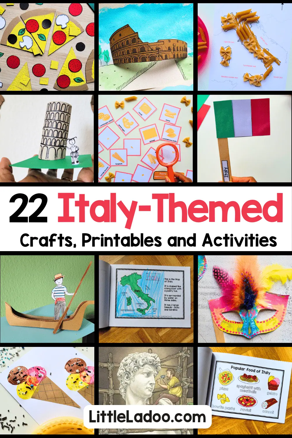 Italy Activities for kids - Crafts and Printables