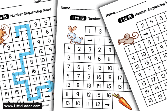 Number Sequencing Maze {Free Printable}