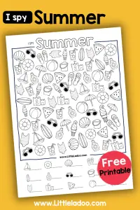 I Spy summer {Free Printable}